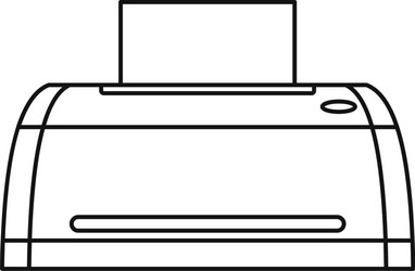Pc print icon outline printer press Royalty Free Vector