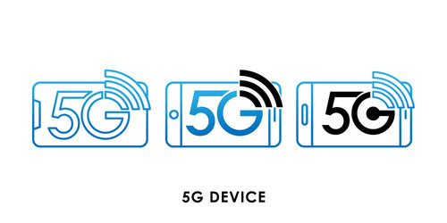 5g device icon logo internet connection Royalty Free Vector