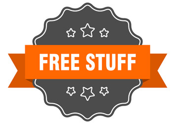 Free stuff sticker free stuff label Royalty Free Vector