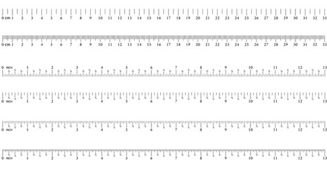 Ruler 8 inch16 inch 32 graduation Royalty Free Vector Image