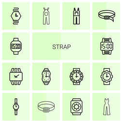 Strap icons Royalty Free Vector Image - VectorStock