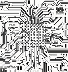 Circuit computer motherboard microchip Royalty Free Vector