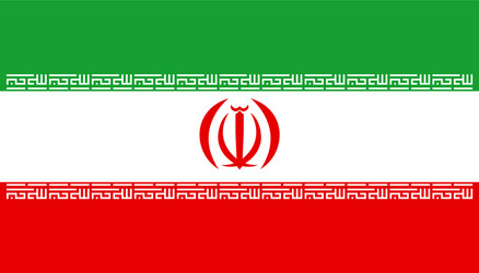 Iran flag icon in flat style national sign Vector Image