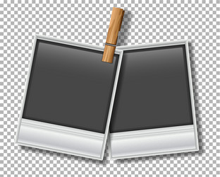 Photo frame template on transparent background Vector Image