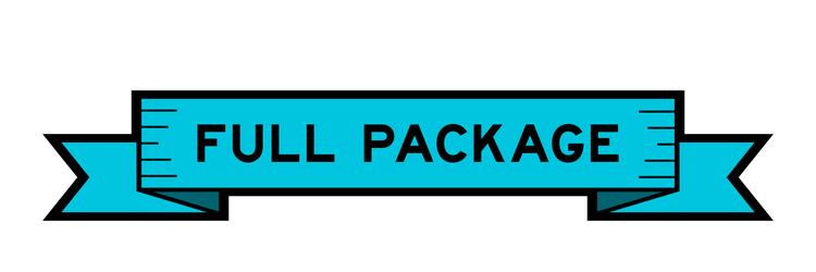 Ribbon label banner with word package deal Vector Image