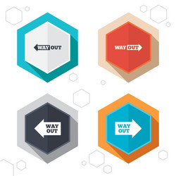 Way out icons left and right arrows symbols Vector Image