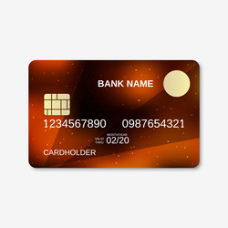 Bank card design template Royalty Free Vector Image