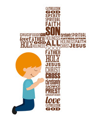 Catholic religion design Royalty Free Vector Image