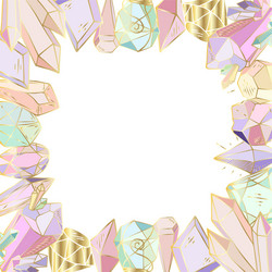 Fantasy crystals pattern Royalty Free Vector Image