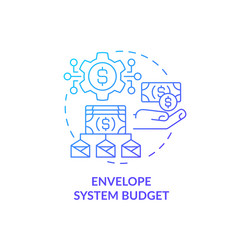 Envelope system budget turquoise concept icon Vector Image