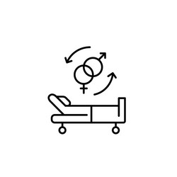 Person transitioning from male to female gender Vector Image