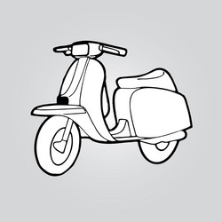Scooter symbol mod lambretta vespa Royalty Free Vector Image