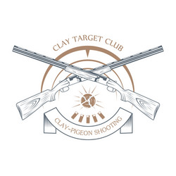 Clay targets isolated on white orange plates Vector Image