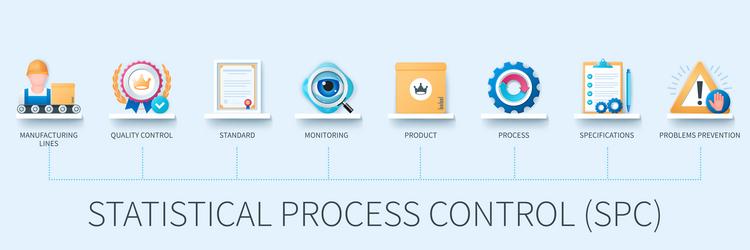 Statistical process control spc infographics Vector Image Statistical process control spc infographics Vector Image