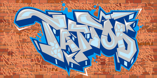 Graffiti Block Lettering Vector Images (96)