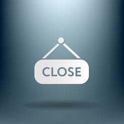 Close label sign symbol icon tablet closed Vector Image