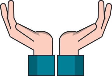 Hand with finger up cartoon isolated Royalty Free Vector