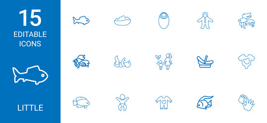 15 little icons Royalty Free Vector Image - VectorStock