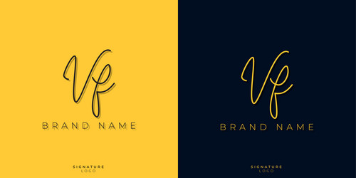 Initial letters vf logo design bundle Royalty Free Vector Initial letters vf logo design bundle Royalty Free Vector