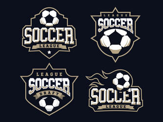 Set soccer football logos emblems and badges Vector Image