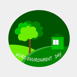 Abstract world environment day logos for celebrati