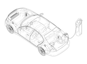 Electric Car Blueprint Drawing Vector Images (over 290)