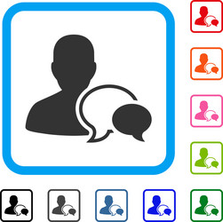 Forum moderator rounded icon Royalty Free Vector Image