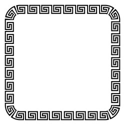 Square ornament meander Royalty Free Vector Image