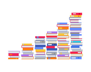Book stacks Royalty Free Vector Image - VectorStock