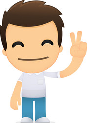 Big man gesturing ok sign Royalty Free Vector Image