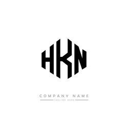 Hkn letter logo design with polygon shape Vector Image