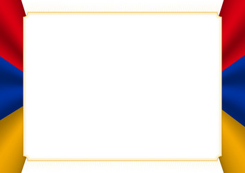 Frame and border of armenia colors flag Royalty Free Vector