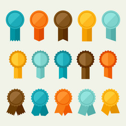 Set of colored ribbons and banners Royalty Free Vector Image