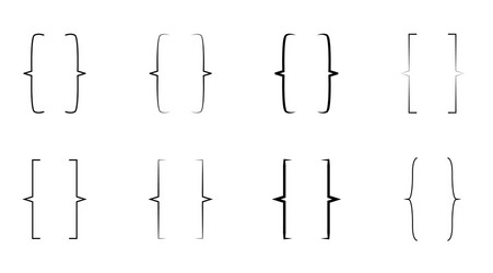 Different brackets set Royalty Free Vector Image