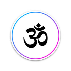 Classic aum om omkara symbol in sunburst Vector Image