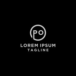 Po circle logo Royalty Free Vector Image - VectorStock