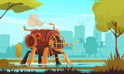 Steampunk cartoon Royalty Free Vector Image - VectorStock