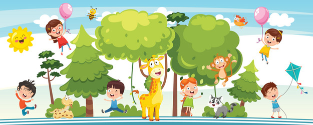 Kids nature Royalty Free Vector Image - VectorStock