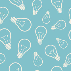 Simple colorful light bulb seamless pattern Vector Image