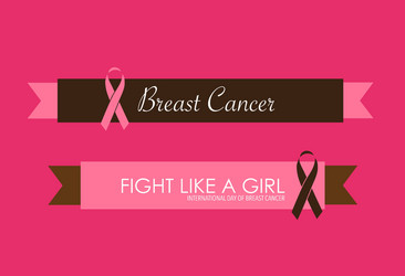 Breast cancer awareness cards design Royalty Free Vector