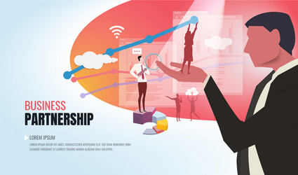 Tiny professional business people carrying upward Vector Image