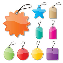 Sticky labels set for baby name cute cartoon Vector Image