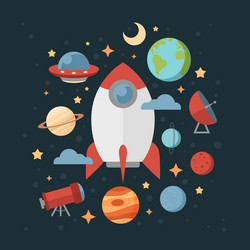 Cartoon space Royalty Free Vector Image - VectorStock