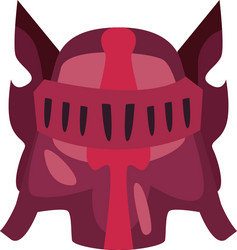 Video game armor helmet in white background Vector Image