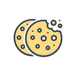 Creative delicious cookie logo Royalty Free Vector Image