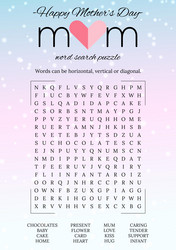 Spring word search puzzle with rainbow Royalty Free Vector