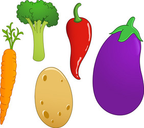 Vegetable set Royalty Free Vector Image - VectorStock