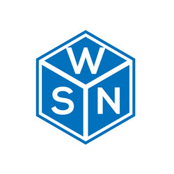 Wsn letter technology logo design on white Vector Image