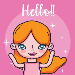 Cartoon Girl Saying Hello Vector Images (over 550)