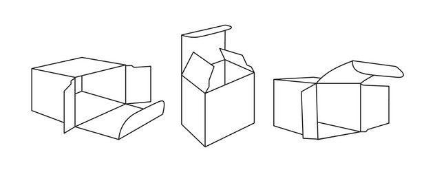 Template red box 3d model mockup set gift boxes Vector Image